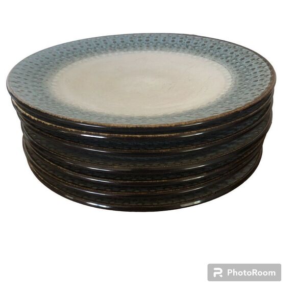 Pier 1 | Dining | Pier Allison Dinner Plates Set Of 7 Stoneware Blue ...